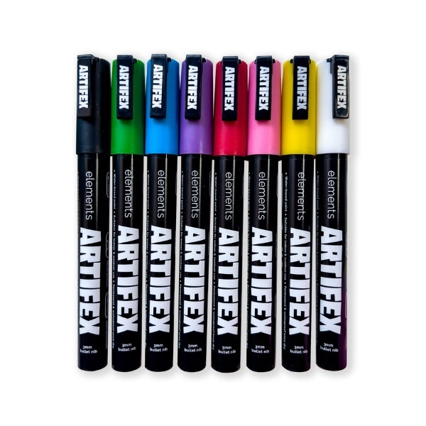 Elements - Artifex Acrylic Paint Markers 8x 2-3mm Classic