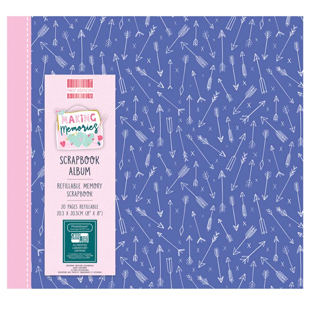 First Edition - 8x8 Album - Making Memories Arrows